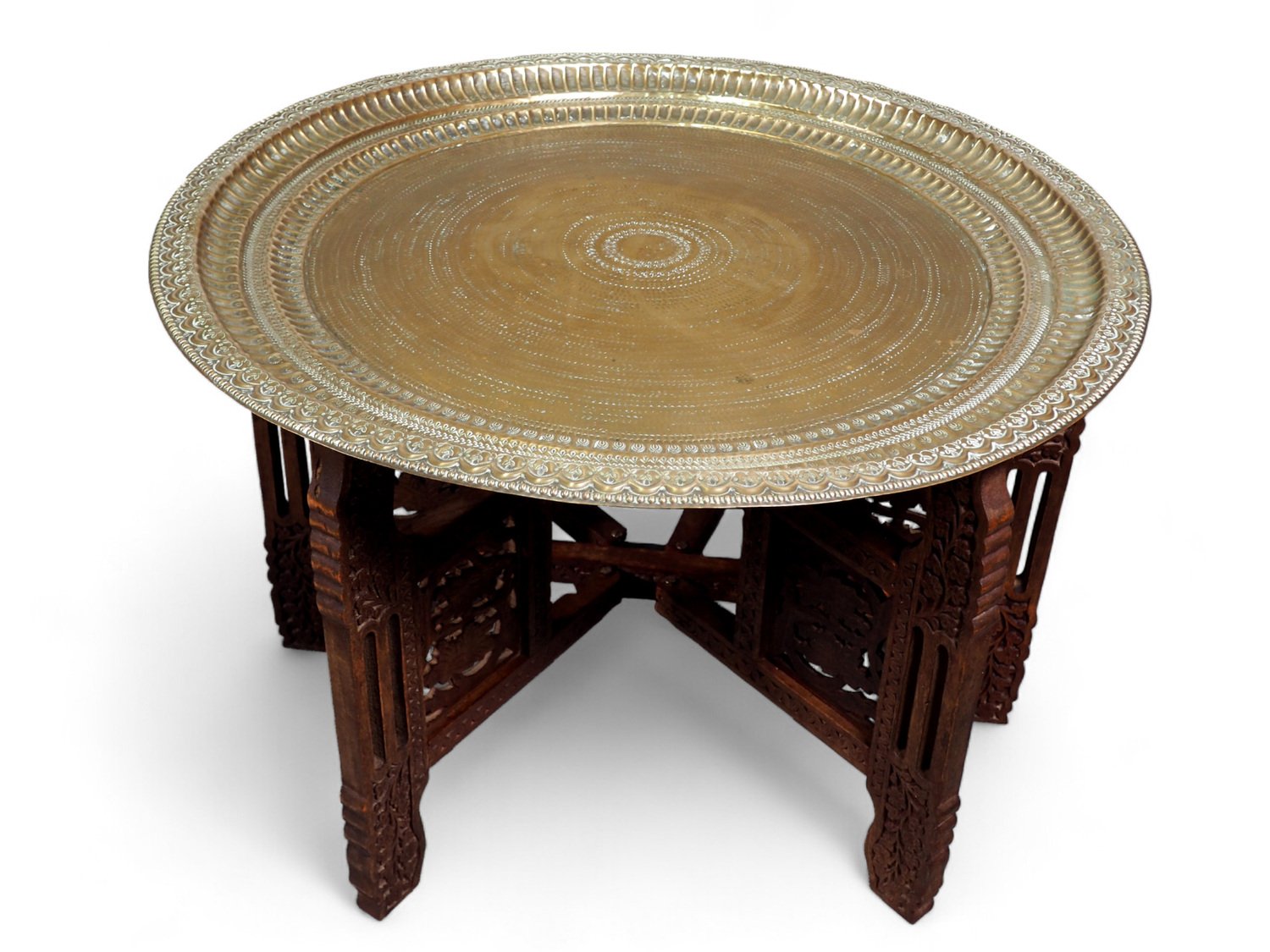 Orient Islamic Hammer Engraved Table Tray, 1940s for sale at Pamono