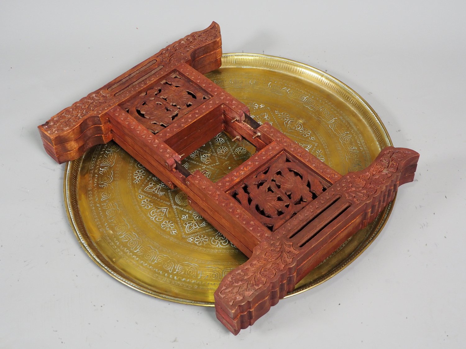 Orient Islamic Hammer Engraved Table Tray, 1940s for sale at Pamono
