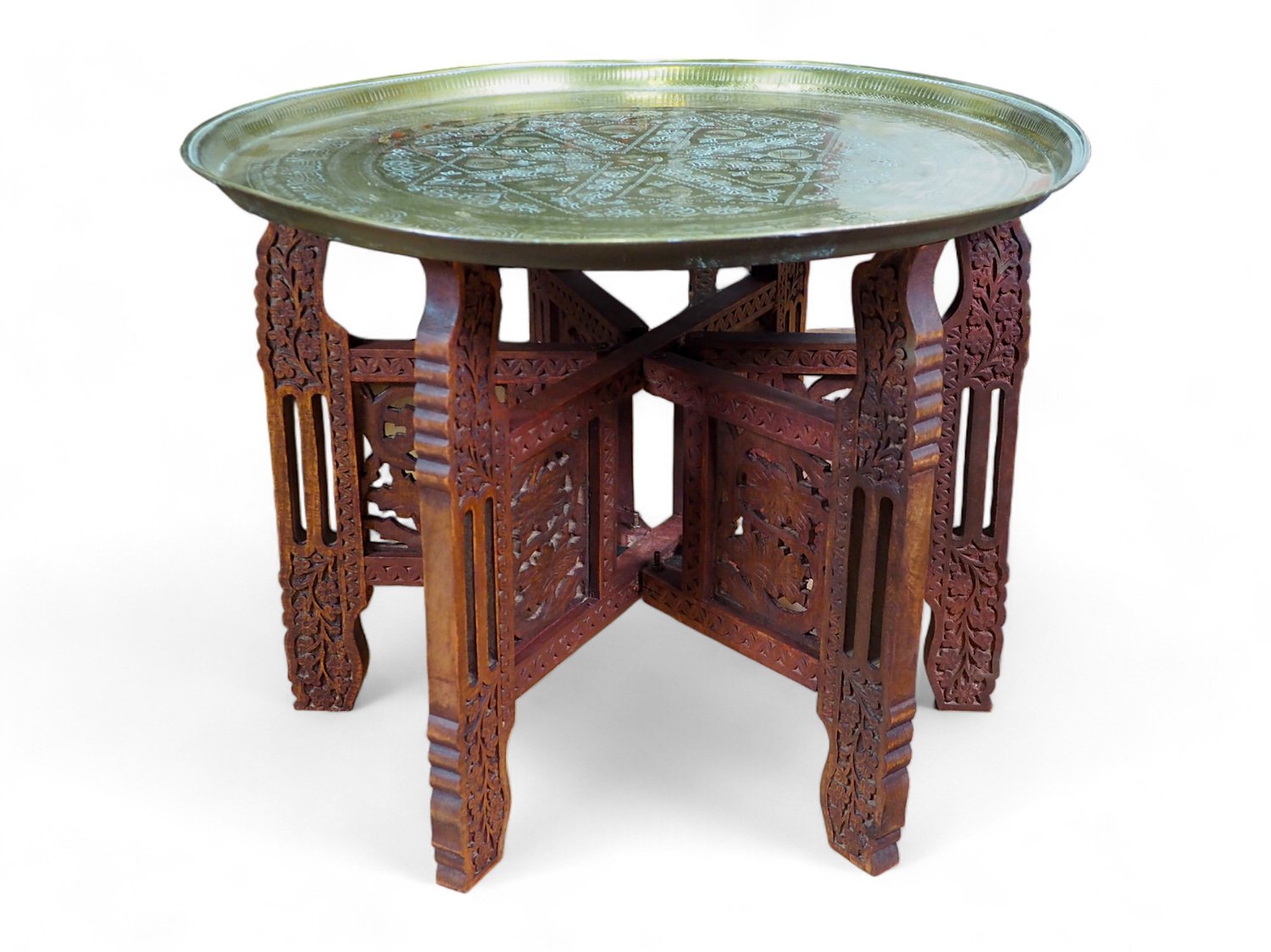 Orient Islamic Hammer Engraved Table Tray, 1940s for sale at Pamono