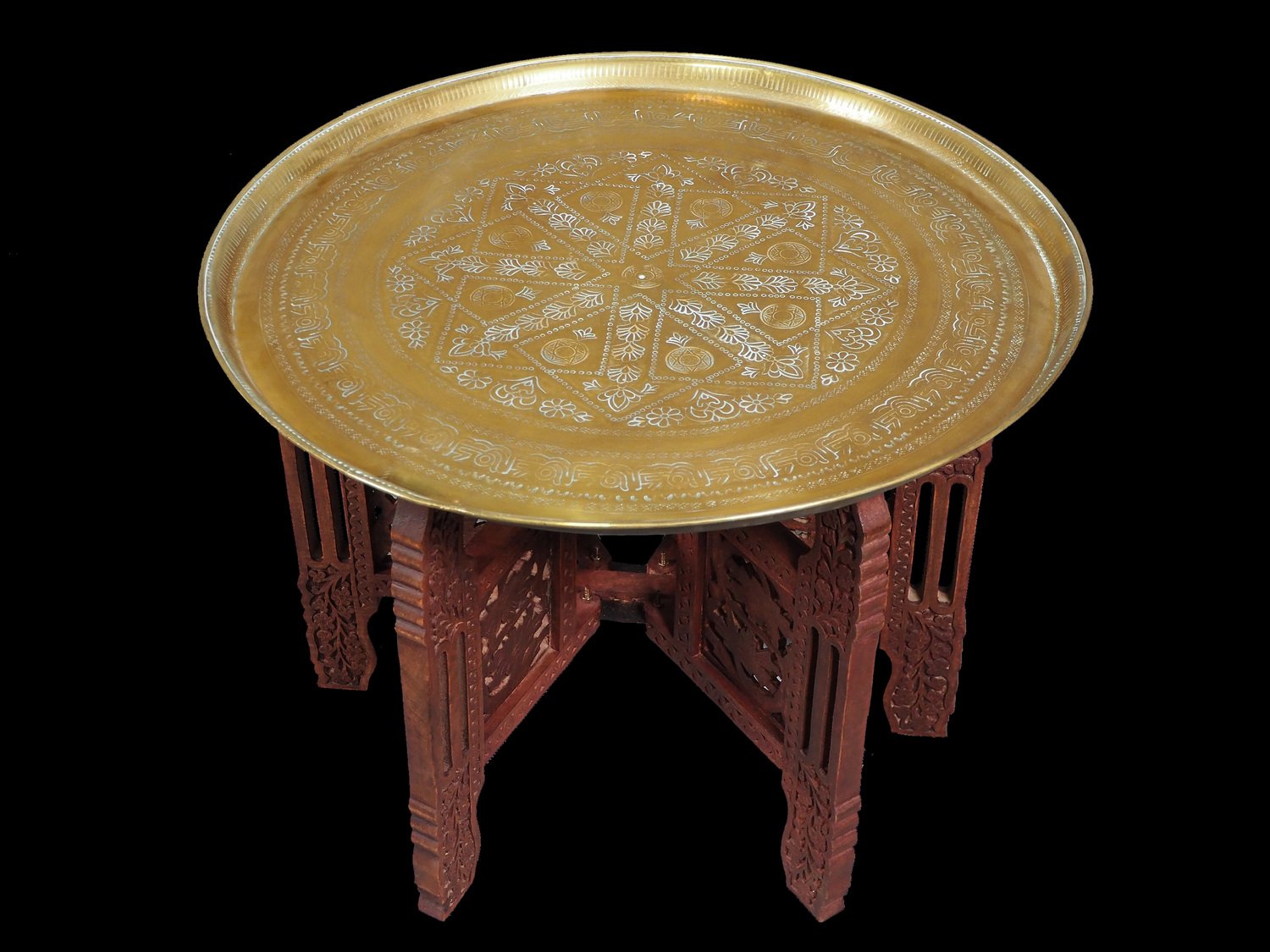 Orient Islamic Hammer Engraved Table Tray, 1940s for sale at Pamono
