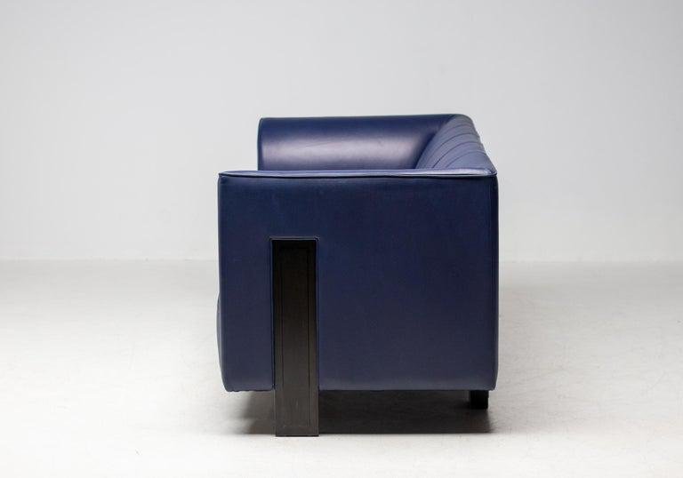 Blue Leather Isu Sofa by Shigeru Uchida, 1995 for sale at Pamono