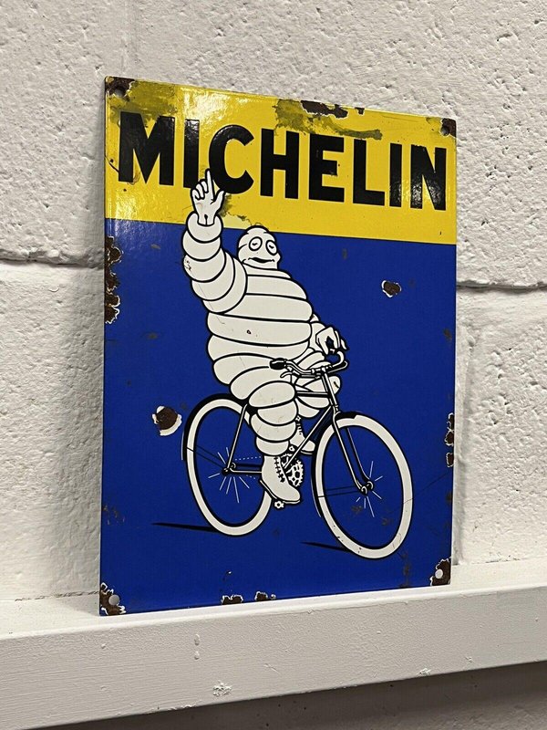 Michelin Cycling Advertising Enamel Sign for sale at Pamono