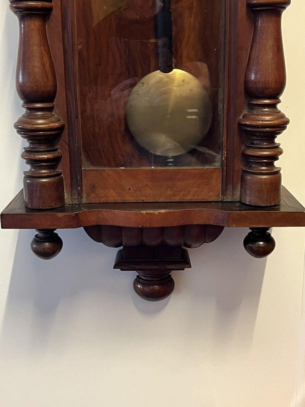 Victorian Walnut Cased Vienna Clock for sale at Pamono