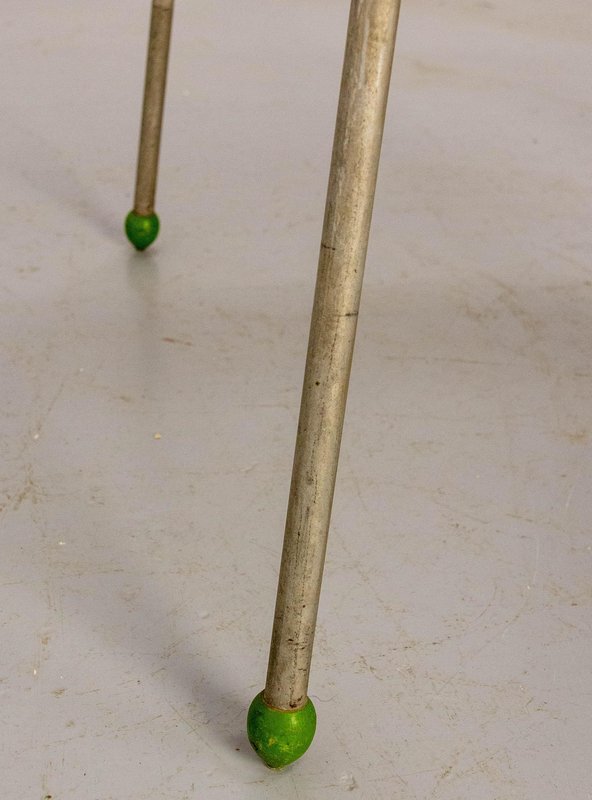 French Foldable Market Table in Iron and Pine, 1950s for sale at Pamono