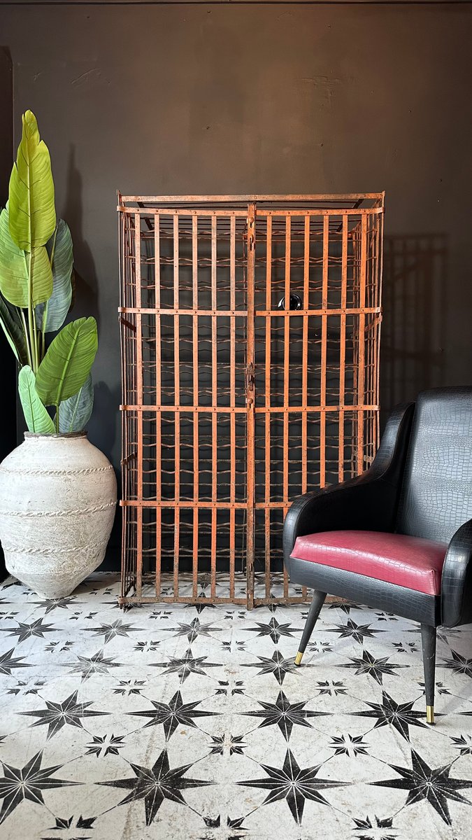 Antique French Bistro Wine Safe Rack, 1920s for sale at Pamono