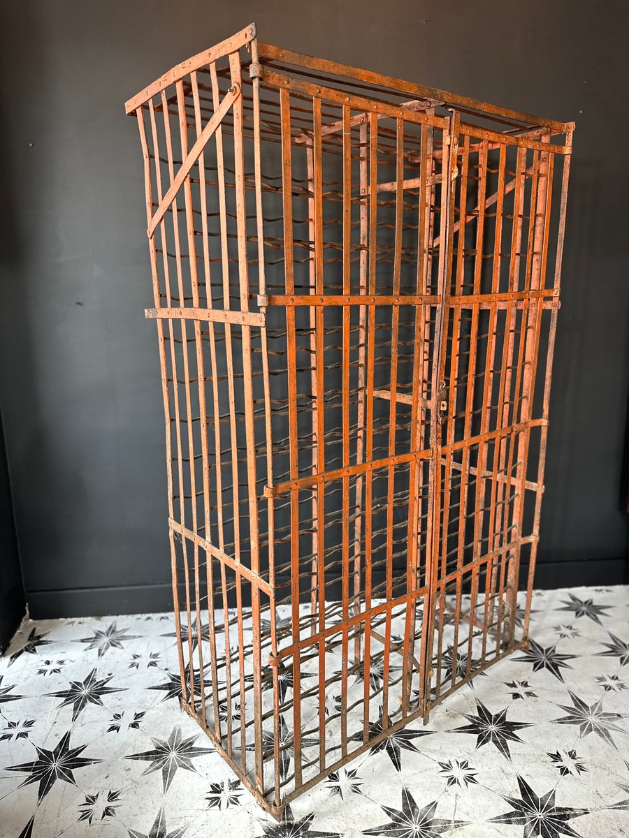 Antique French Bistro Wine Safe Rack, 1920s for sale at Pamono