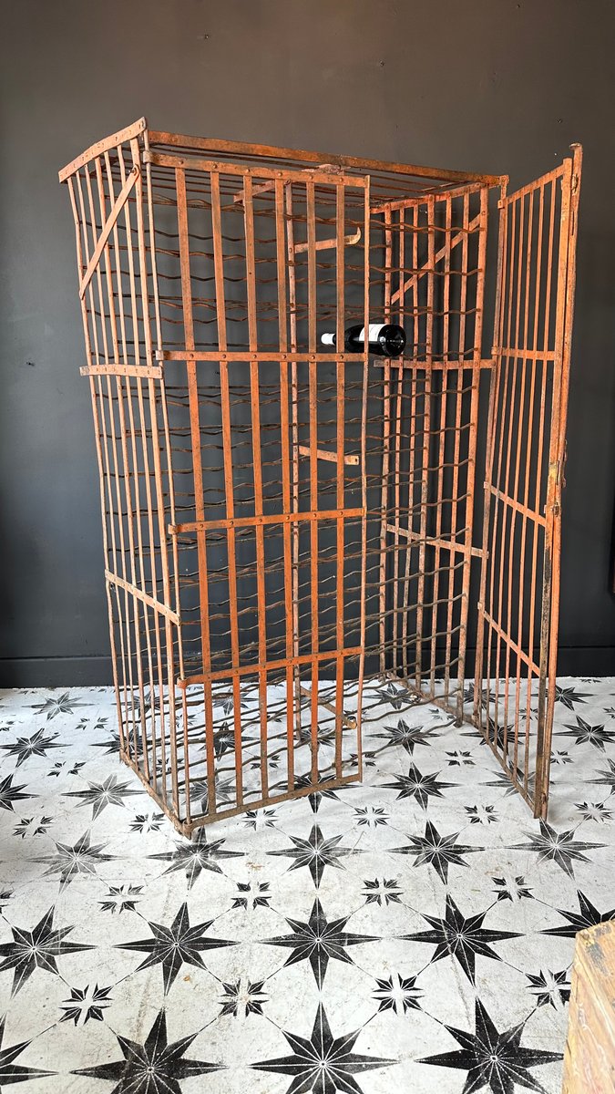 Antique French Bistro Wine Safe Rack, 1920s for sale at Pamono