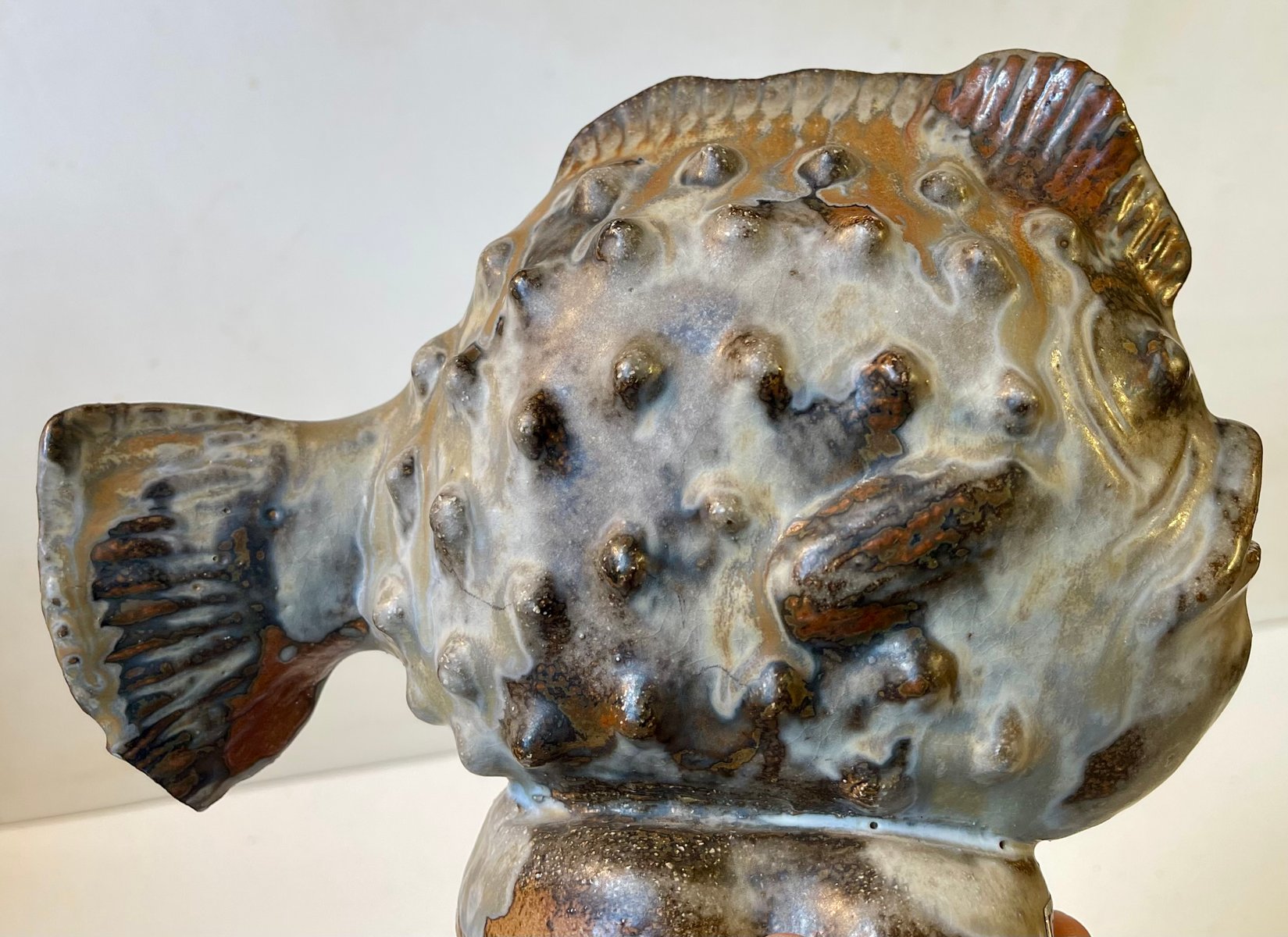 Midcentury Lumpfish in Glazed Stoneware from Axella Denmark, 1970s for ...