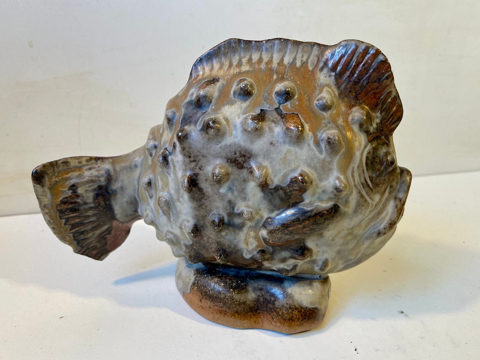 Midcentury Lumpfish in Glazed Stoneware from Axella Denmark, 1970s for ...
