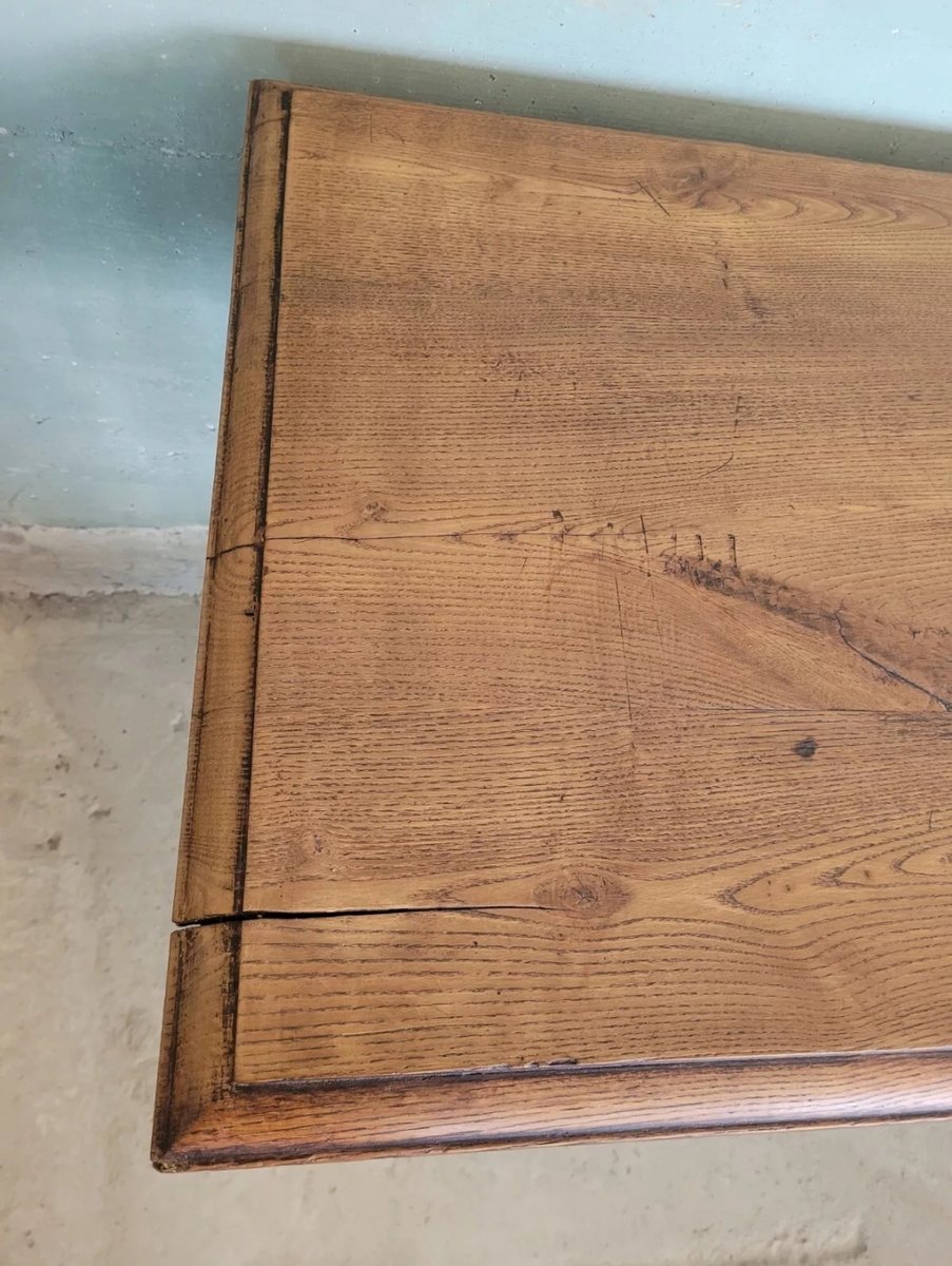 Tan Wooden Refectory Table for sale at Pamono