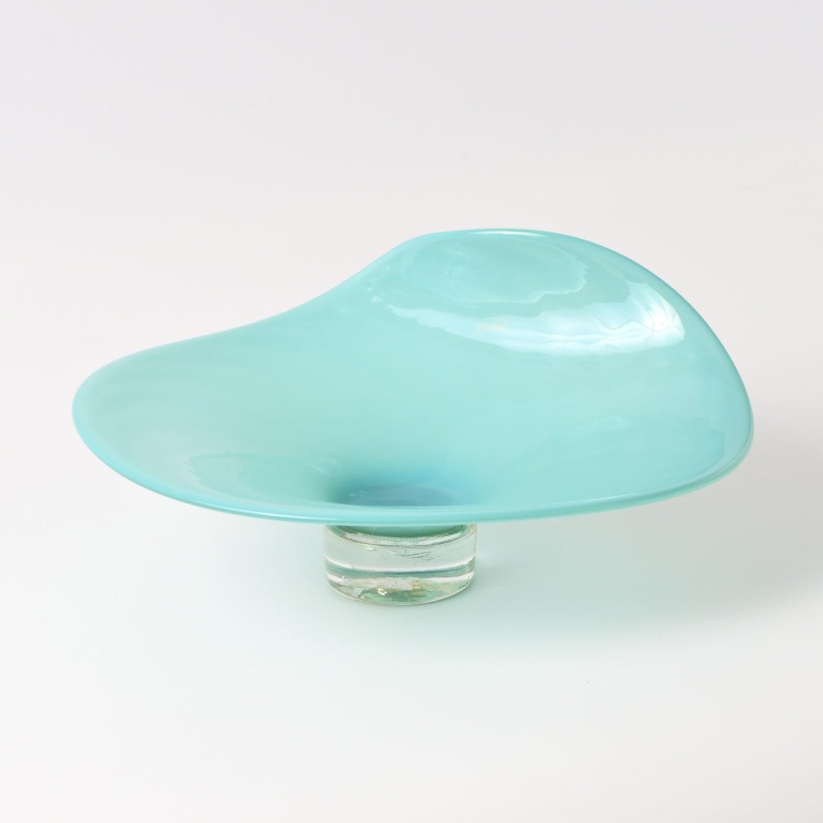Vintage Turquoise Murano Glass Bowl, 1950s for sale at Pamono