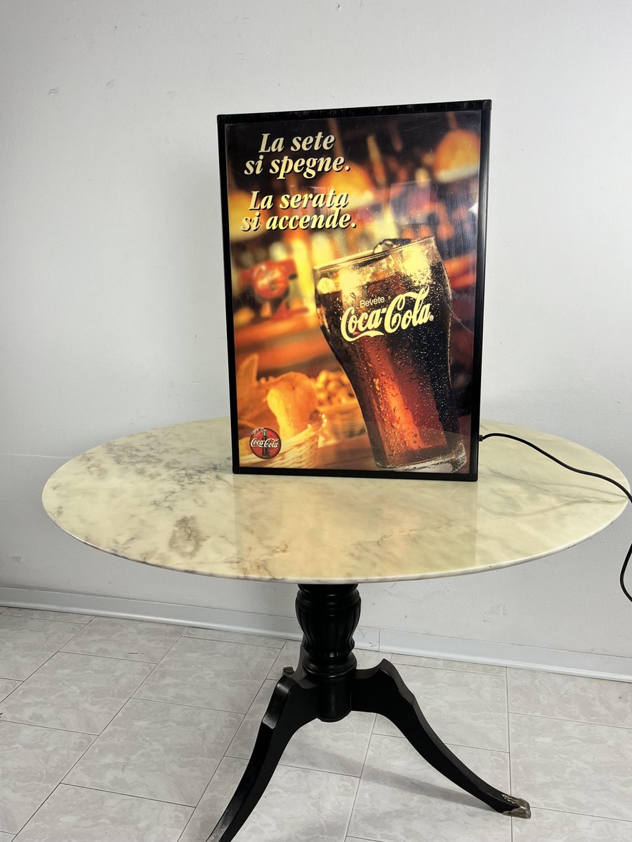 Vintage Coca Cola Backlit Advertising Panel, 1980s for sale at Pamono