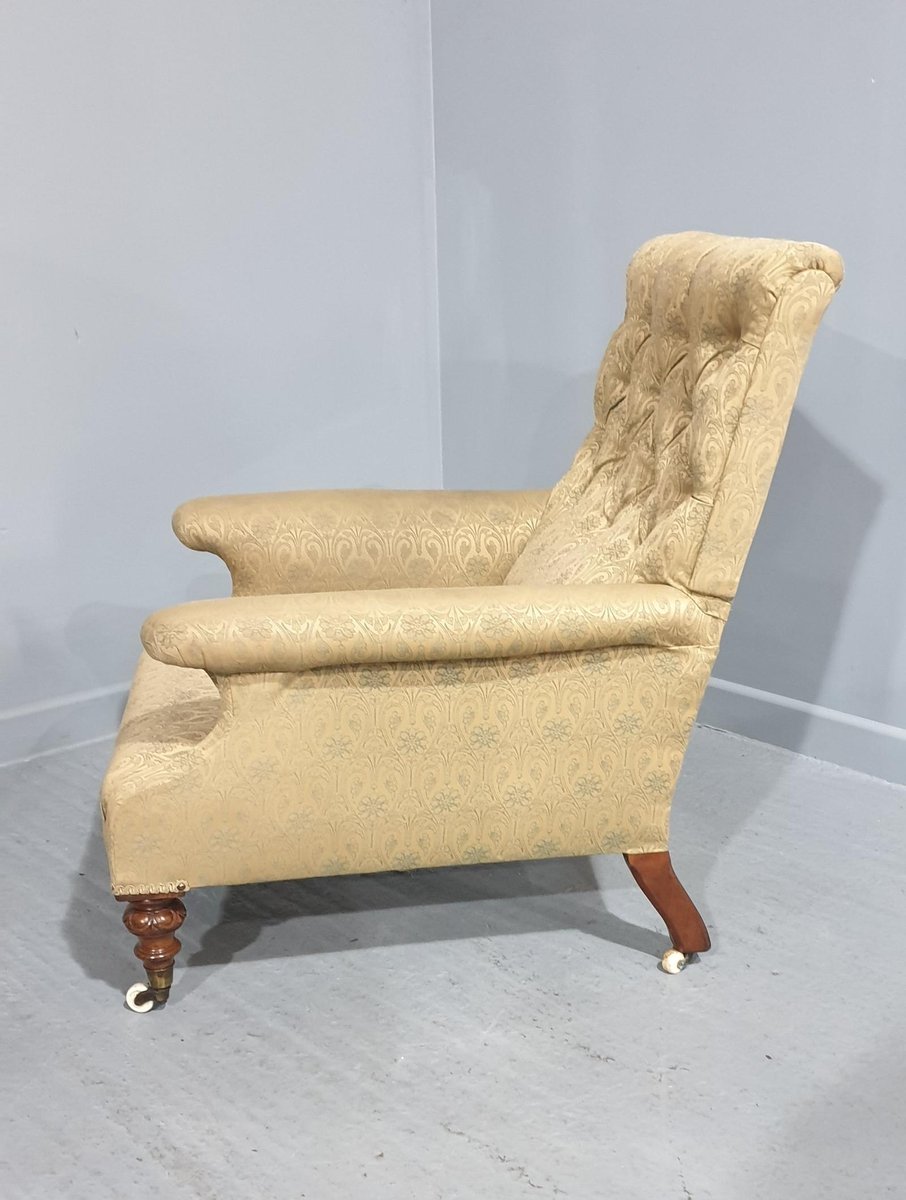 Victorian Deep Seated Library Chair for sale at Pamono