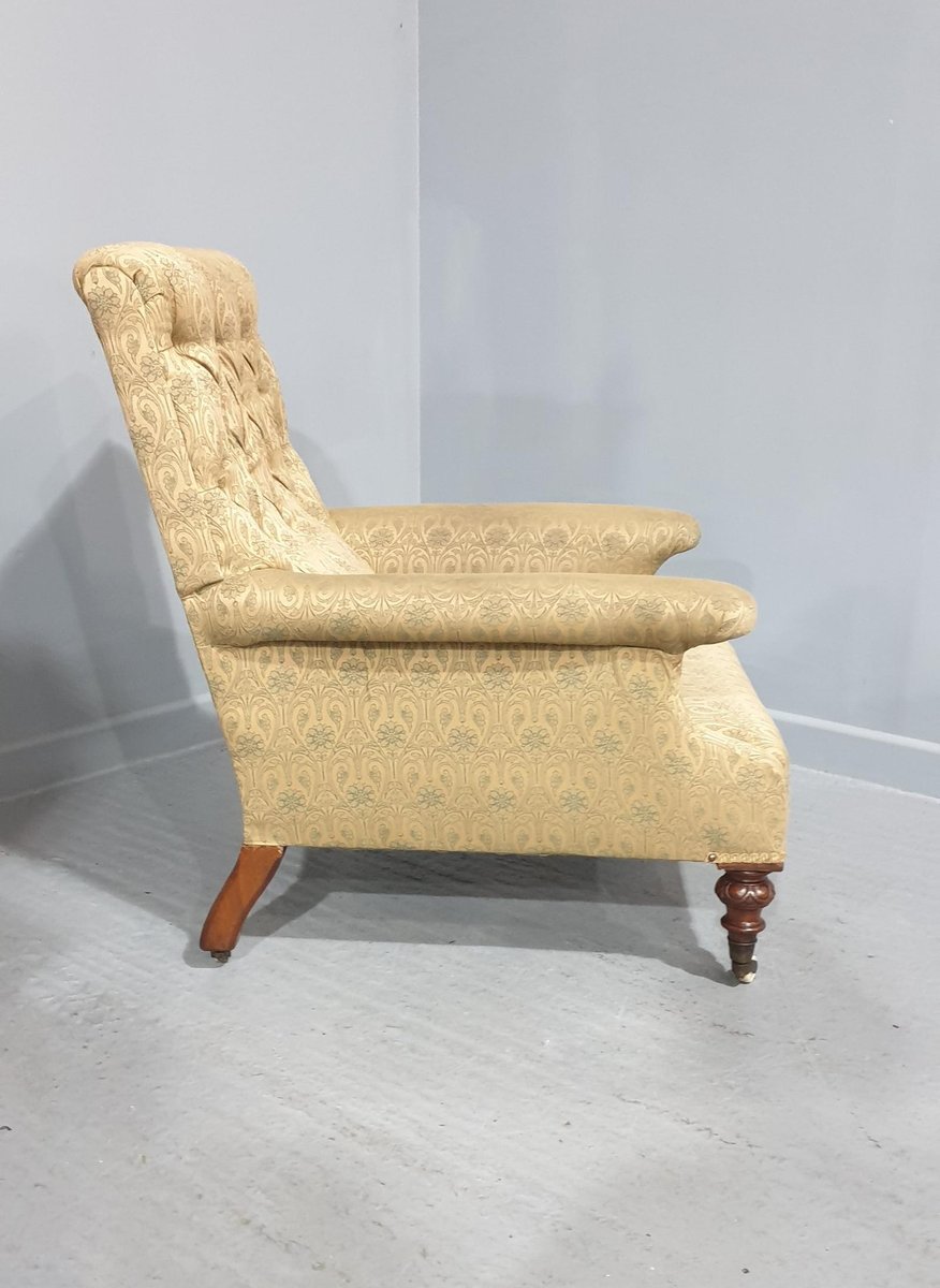 Victorian Deep Seated Library Chair for sale at Pamono