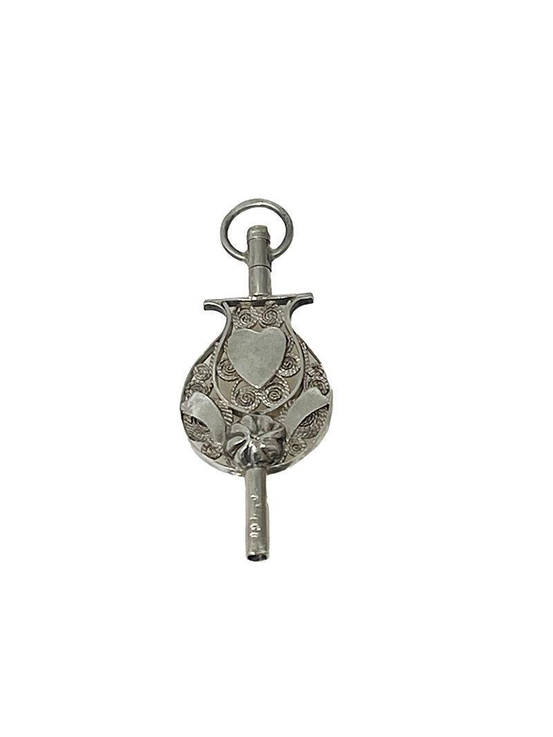 19th Century Dutch Silver Watch-Key by Hendrik Krins, Schoonhoven for ...