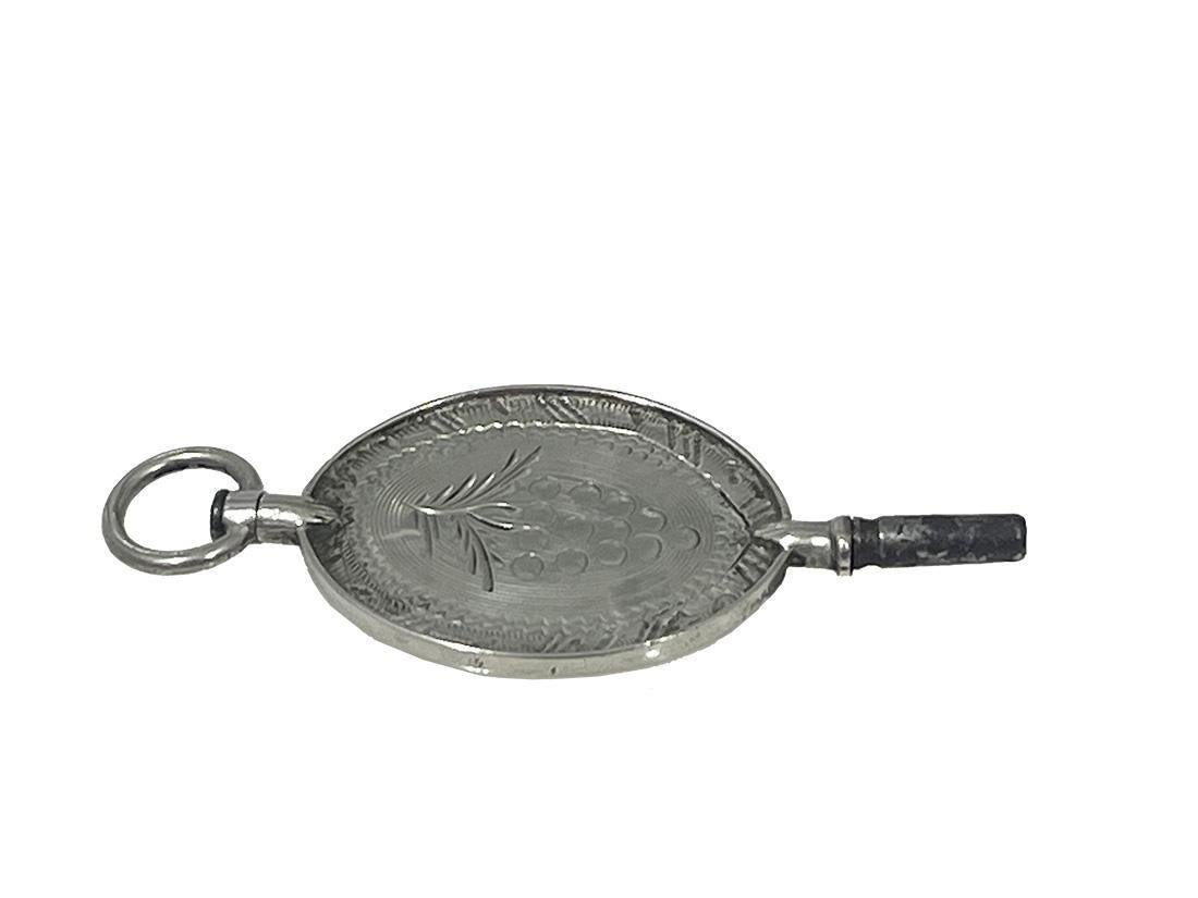 19th Century Dutch Silver Watch-Key with a Scene of a Bunch of Grapes ...