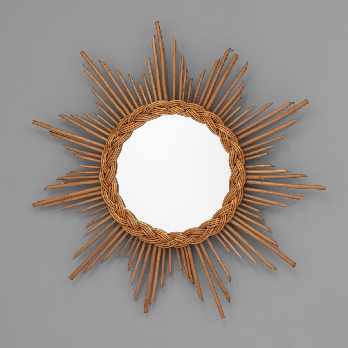 Sunburst Cane Mirror, 1970 for sale at Pamono
