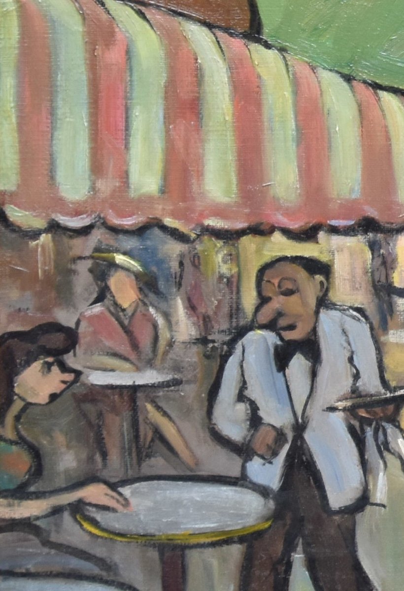 Georg Von Behrens, Figures, Oil Painting on Canvas, 1950s for sale at ...