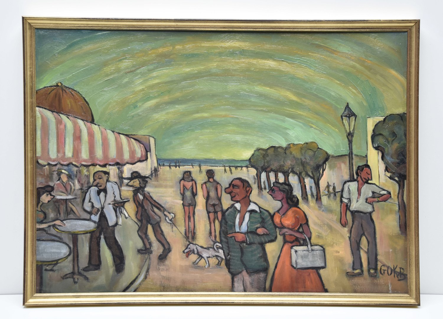 Georg Von Behrens, Figures, Oil Painting on Canvas, 1950s for sale at ...
