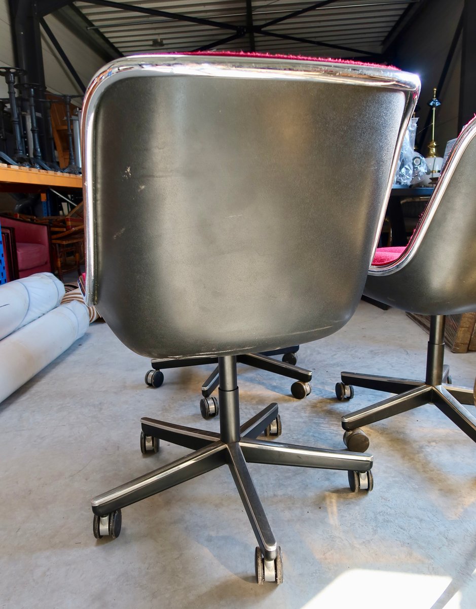 Vintage Office Chairs by Charles Pollock, 1960, Set of 3 for sale at Pamono