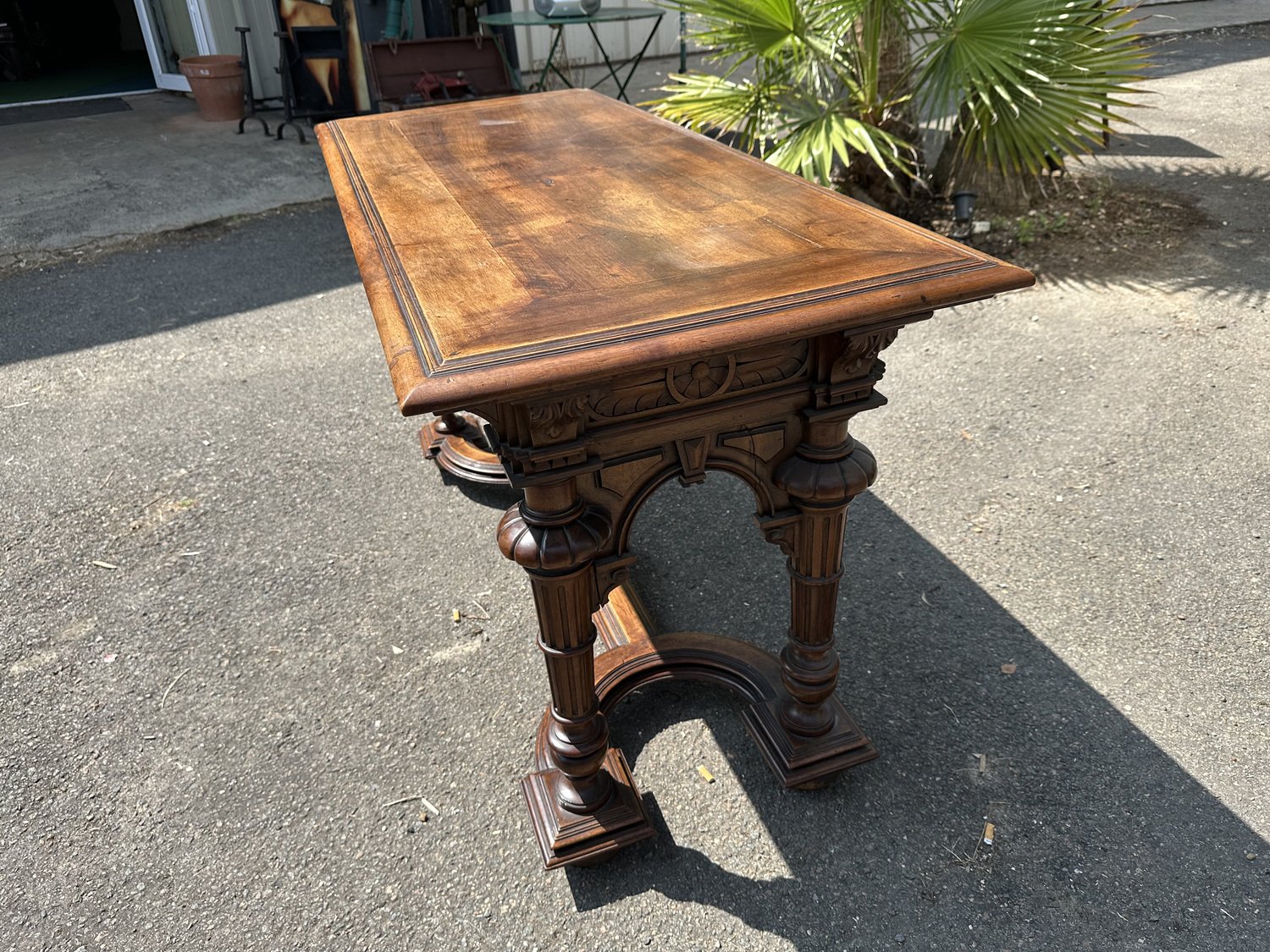 Walnut Console Table for sale at Pamono
