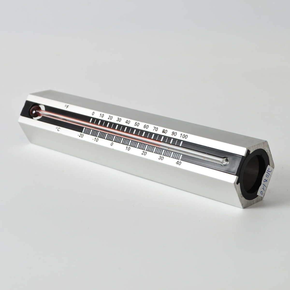 Brushed Aluminium Desk Thermometer by Ole Jorgensen for Copenhagen Creative Workshop, 1960s for ...