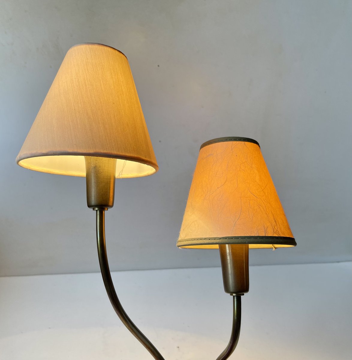 Mid-Century Italian Dual Wall Sconces in Brass, 1950s for sale at Pamono