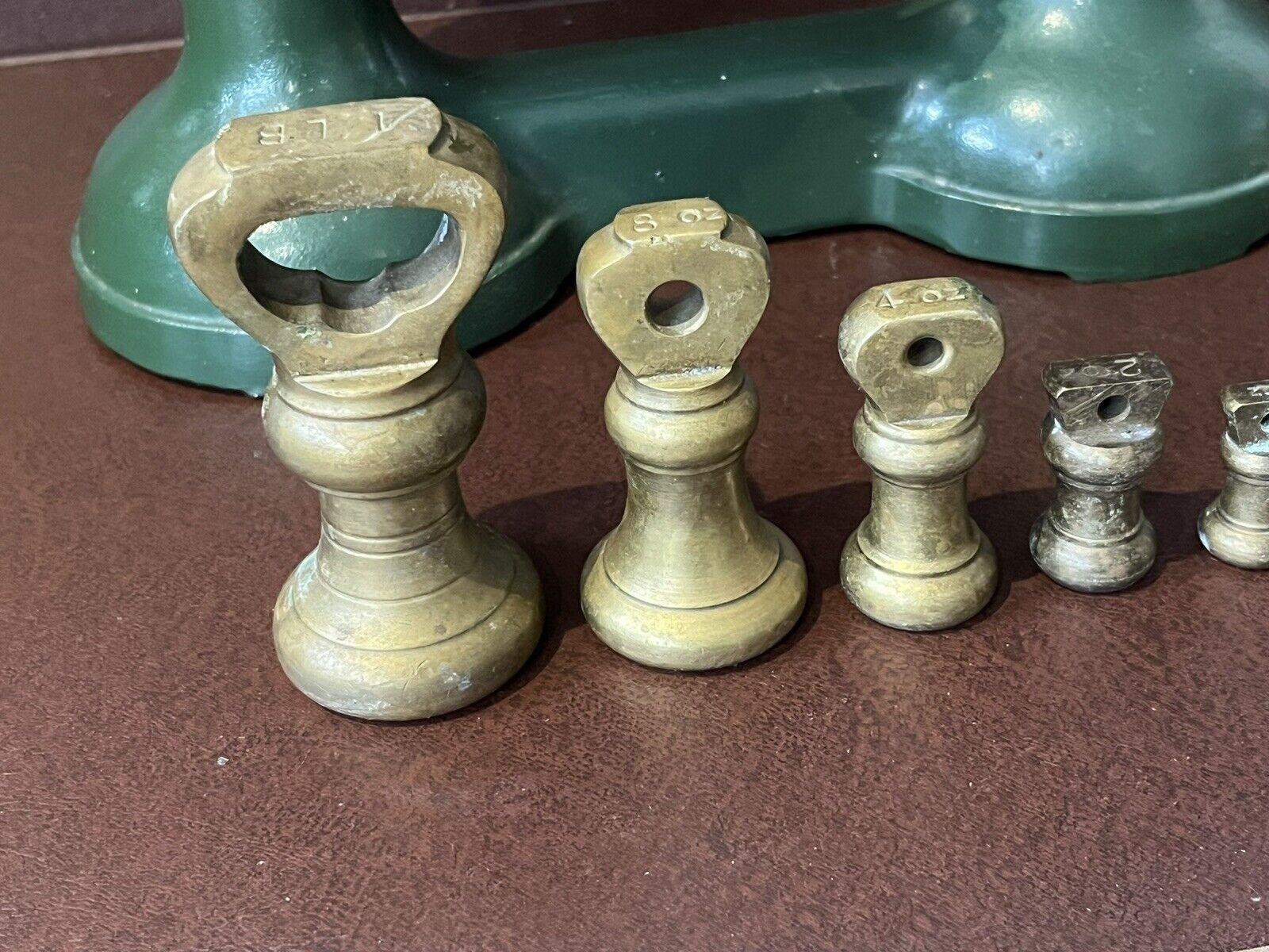 Brass Bell Weights Scales with Brass Bell Weights, Set of 8 for sale at ...