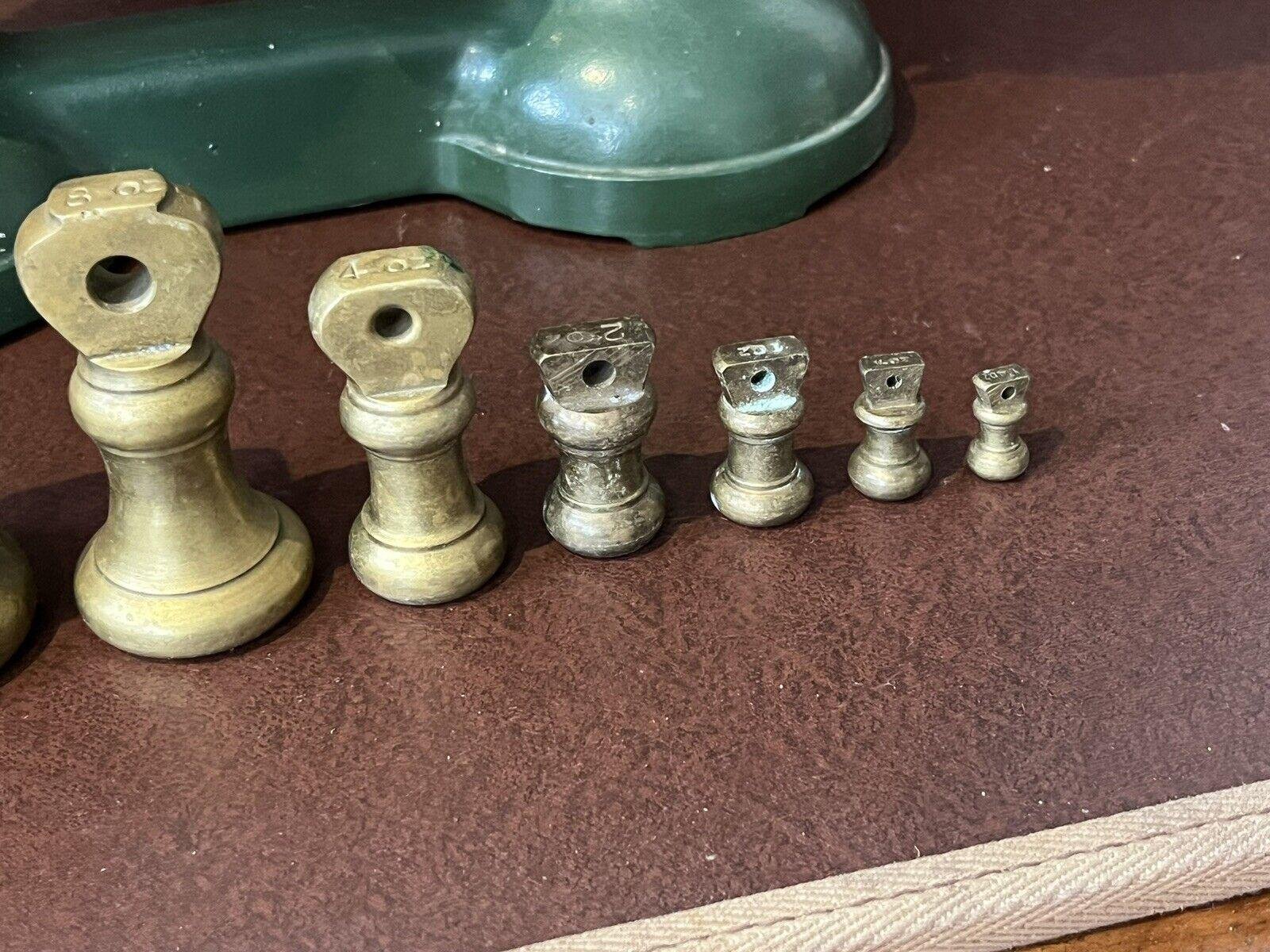 Brass Bell Weights Scales with Brass Bell Weights, Set of 8 for sale at ...