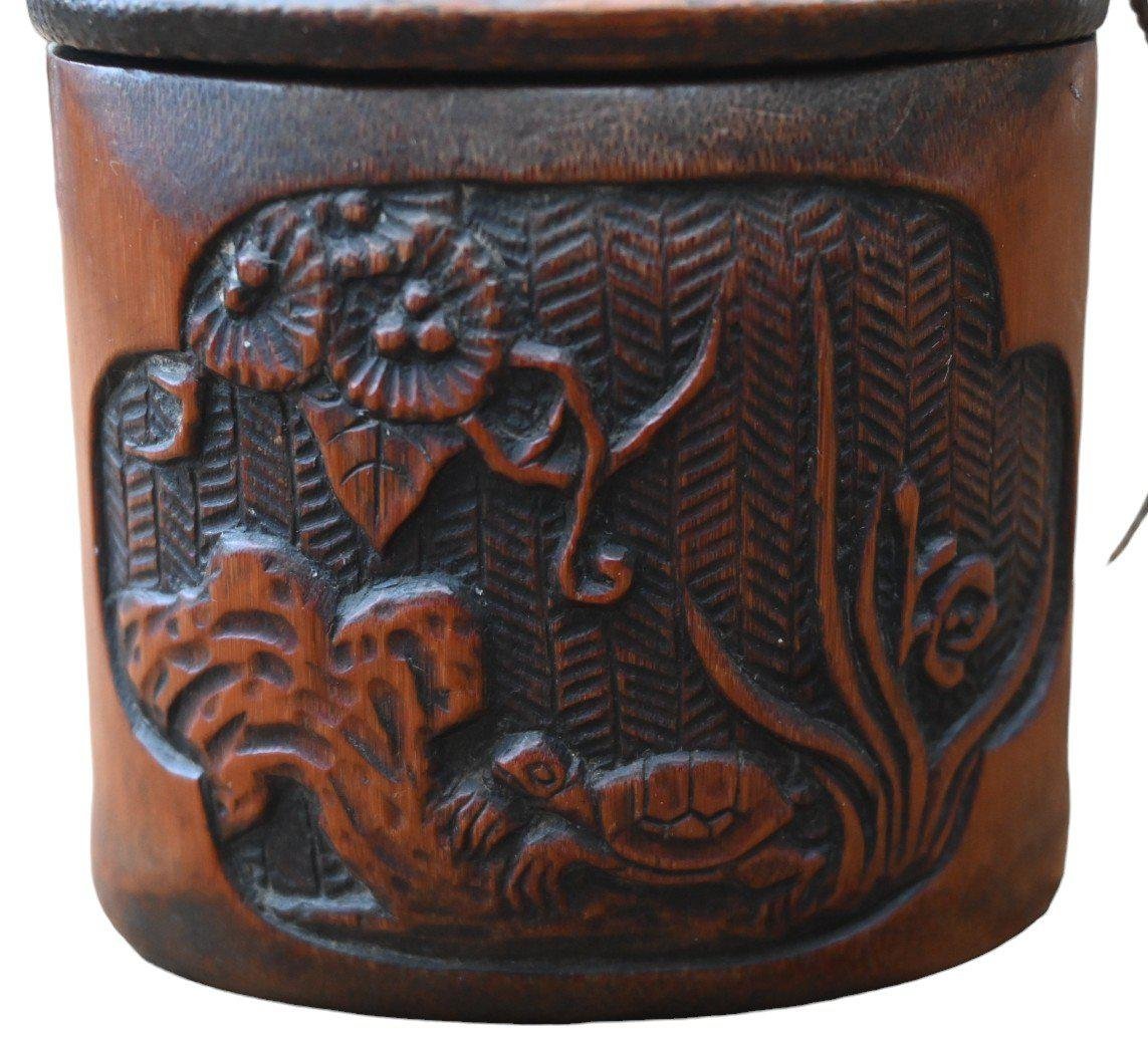 Japanese Carved Bamboo Tobacco Box for sale at Pamono