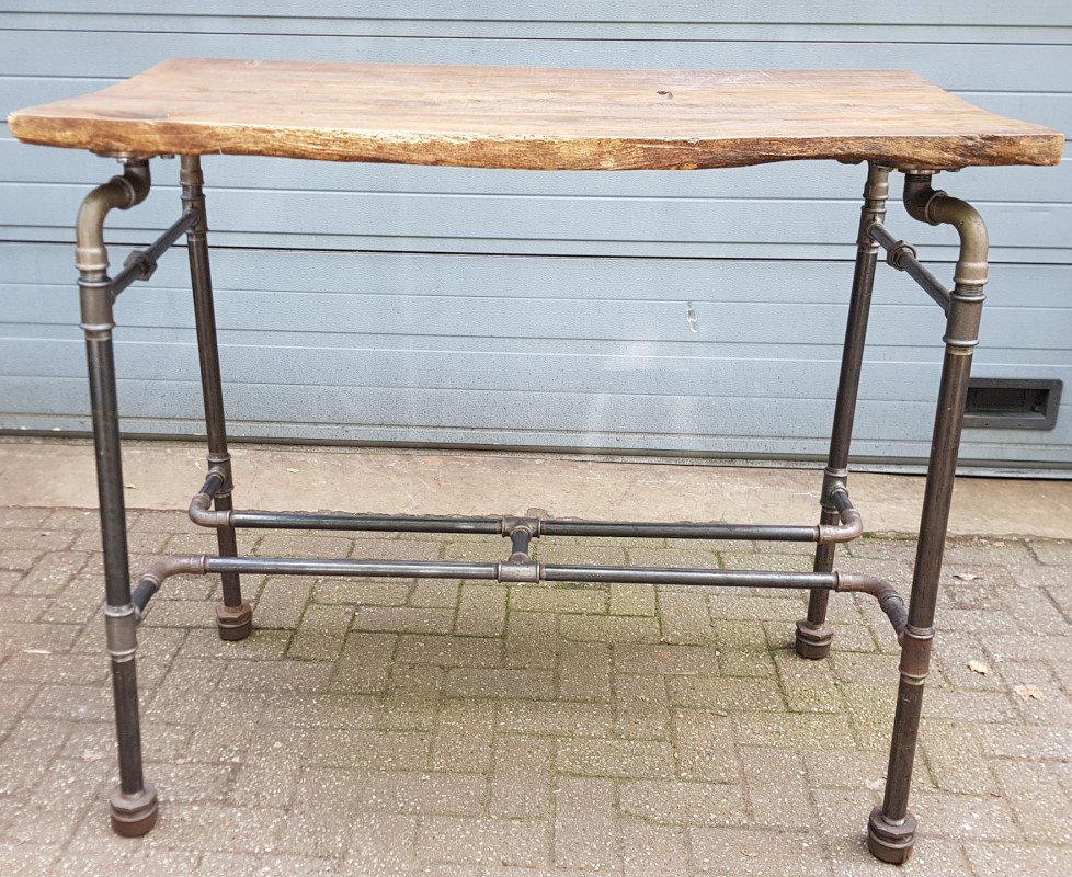 Large Vintage Industrial Standing Bar Table for sale at Pamono