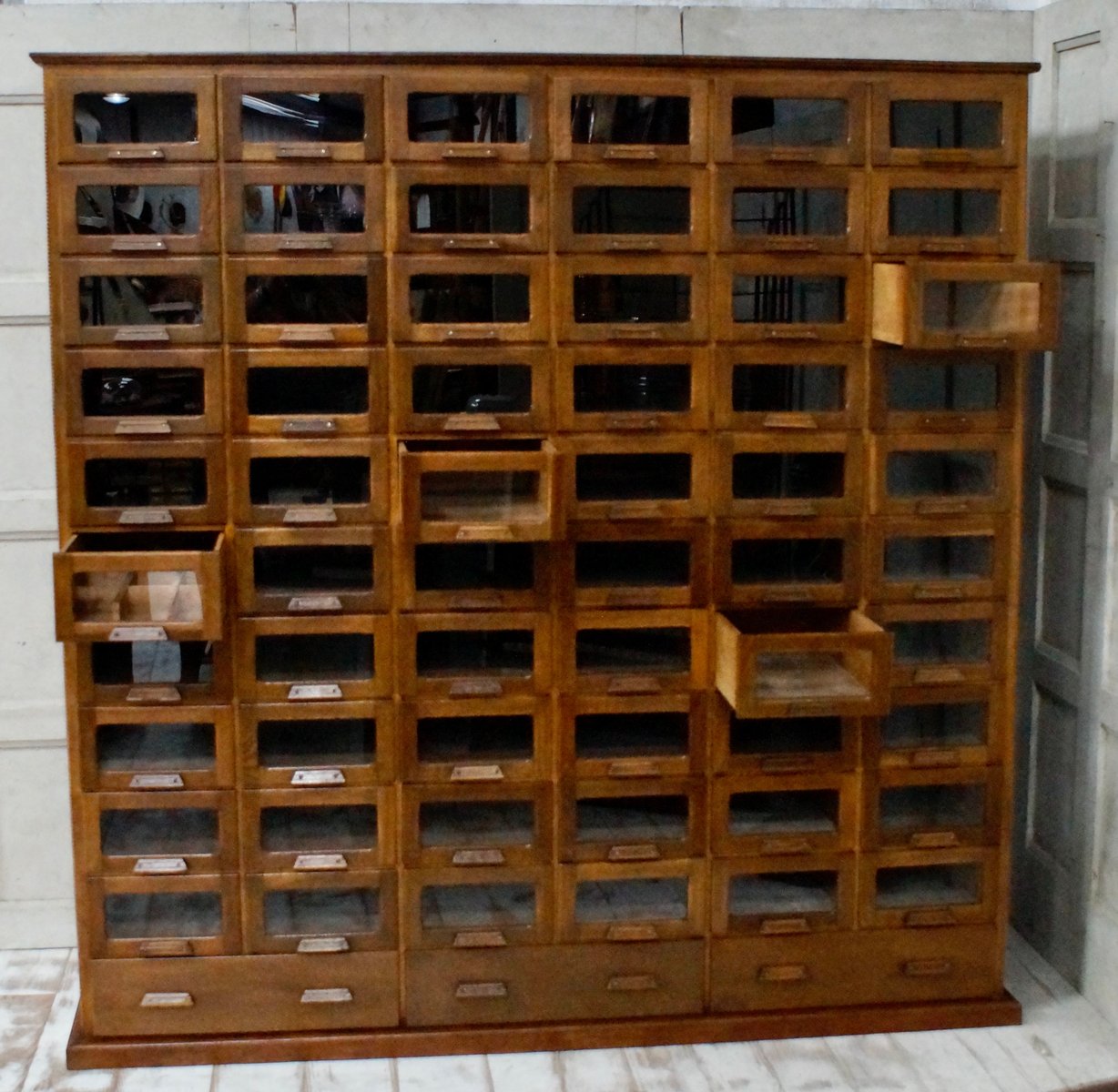 Vintage Haberdashery Shop Display Cabinet, 1930s for sale at Pamono