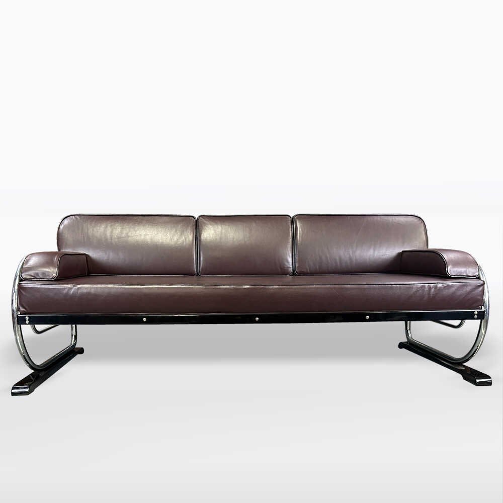 Bauhaus Chrome Tubular Sofa from Hynek Gottwald, 1930s for sale at Pamono