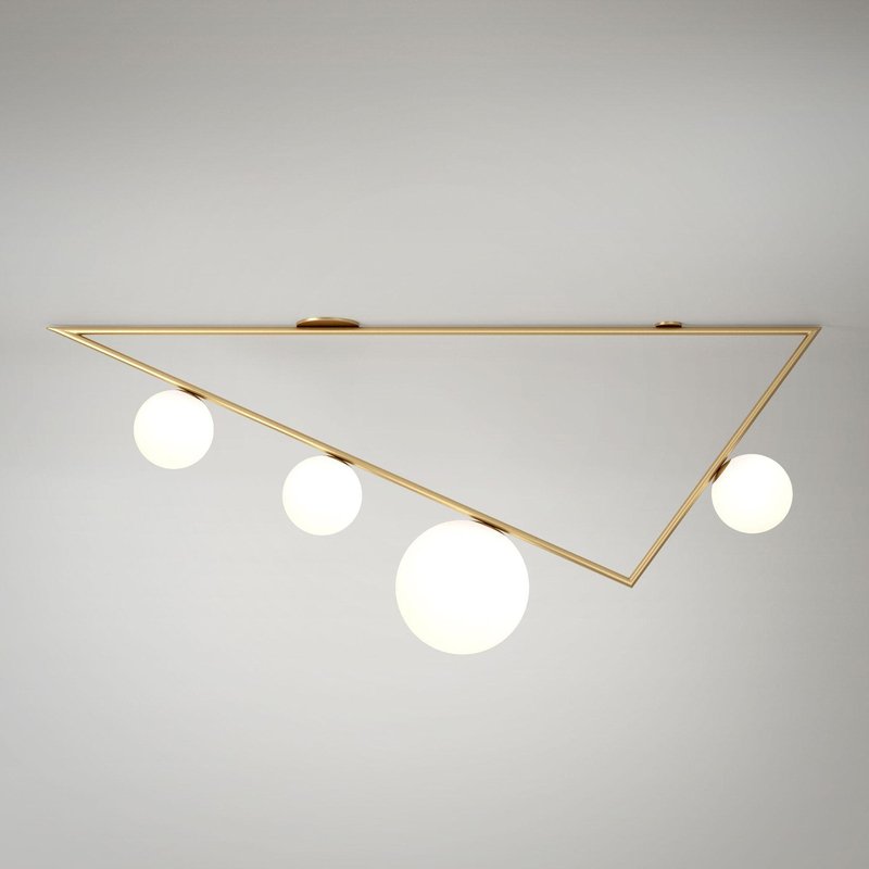 Big Triangle Ceiling Light II by Atelier Areti for sale at Pamono