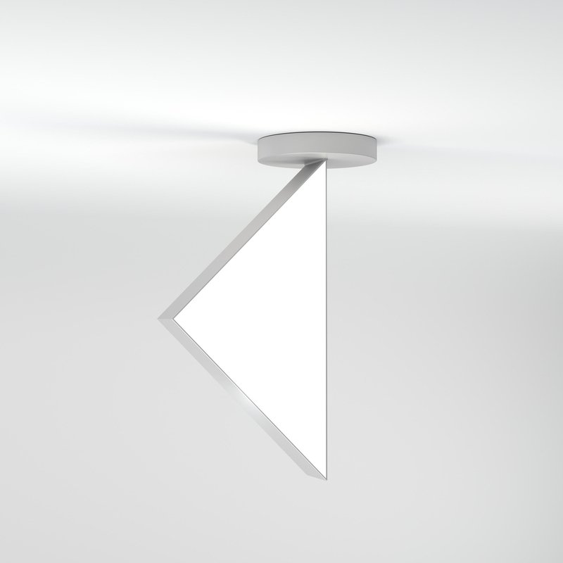 Flat Circle Triangle Nickel Ceiling Light by Atelier Areti for sale at ...