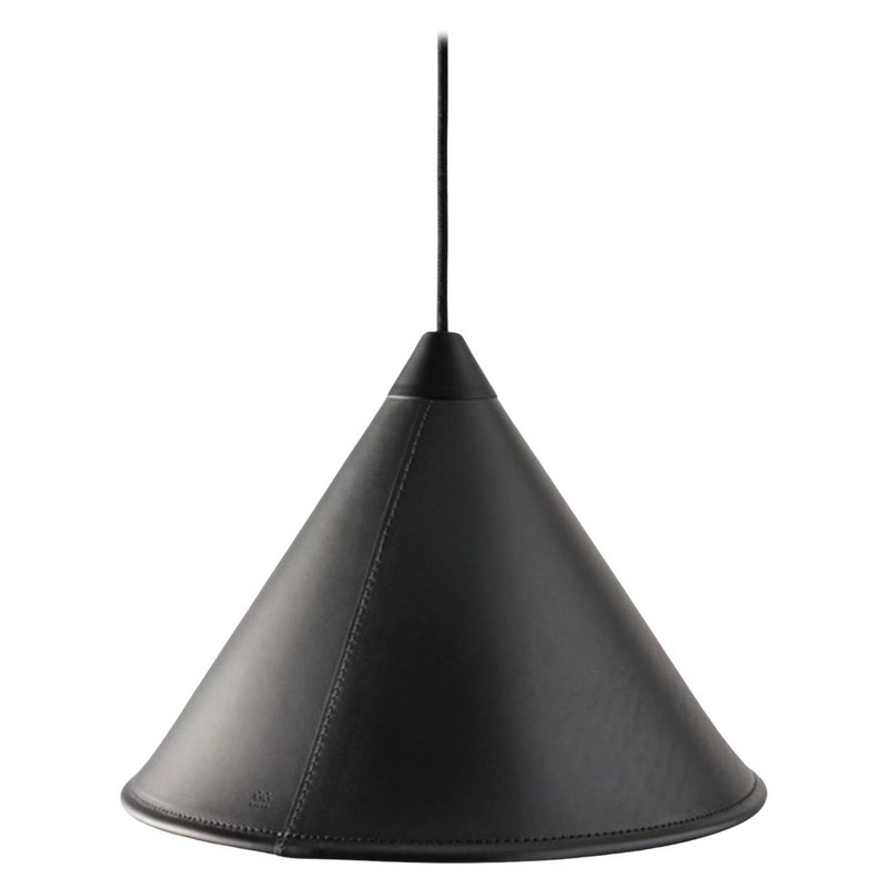 Namibia Leather Cone Lamp by Cuero Design for sale at Pamono