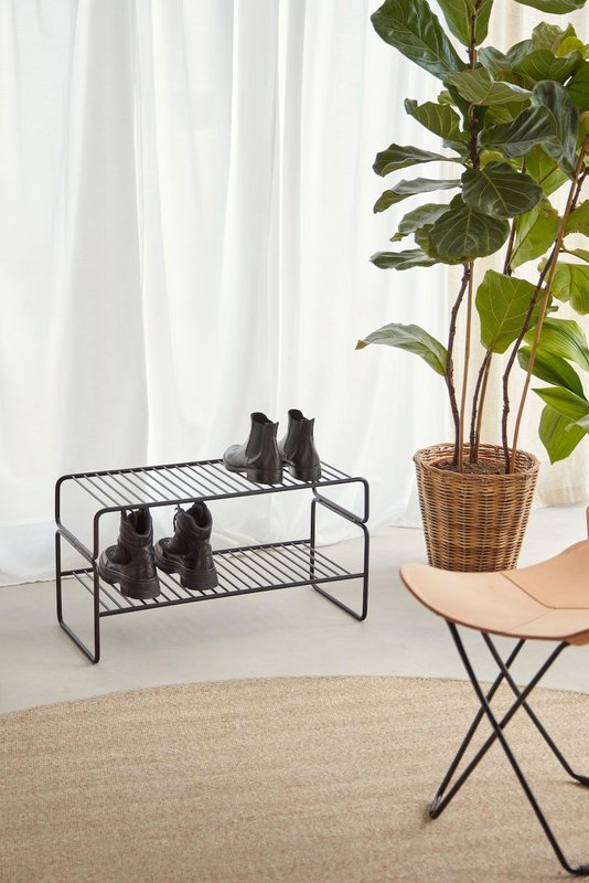 Black Metal Shoe Racks by Cuero Design for sale at Pamono