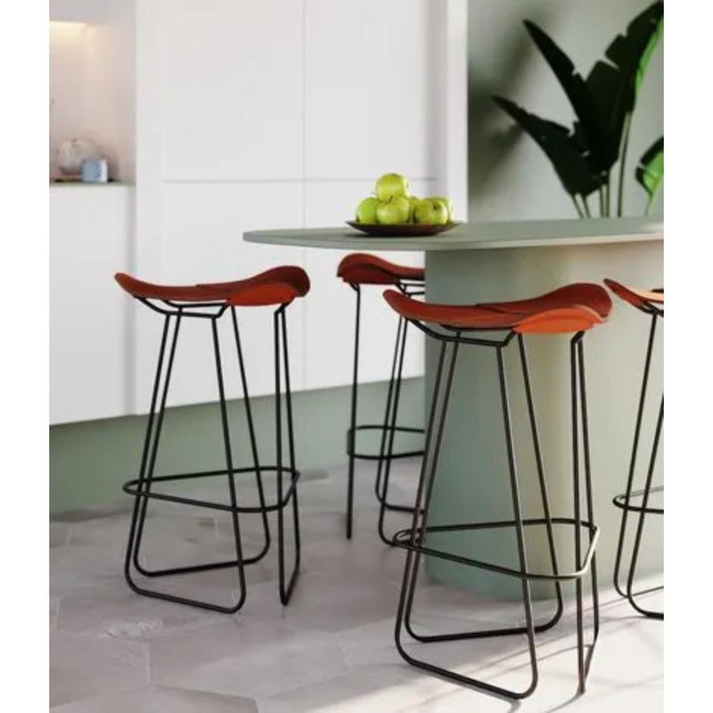 Pampa Leather Counter Stool by Cuero Design for sale at Pamono