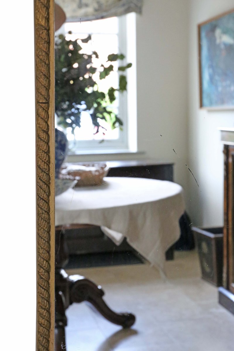 Large Gilt Full Height Floor Wall Dressing Mirror, 1890s for sale at Pamono