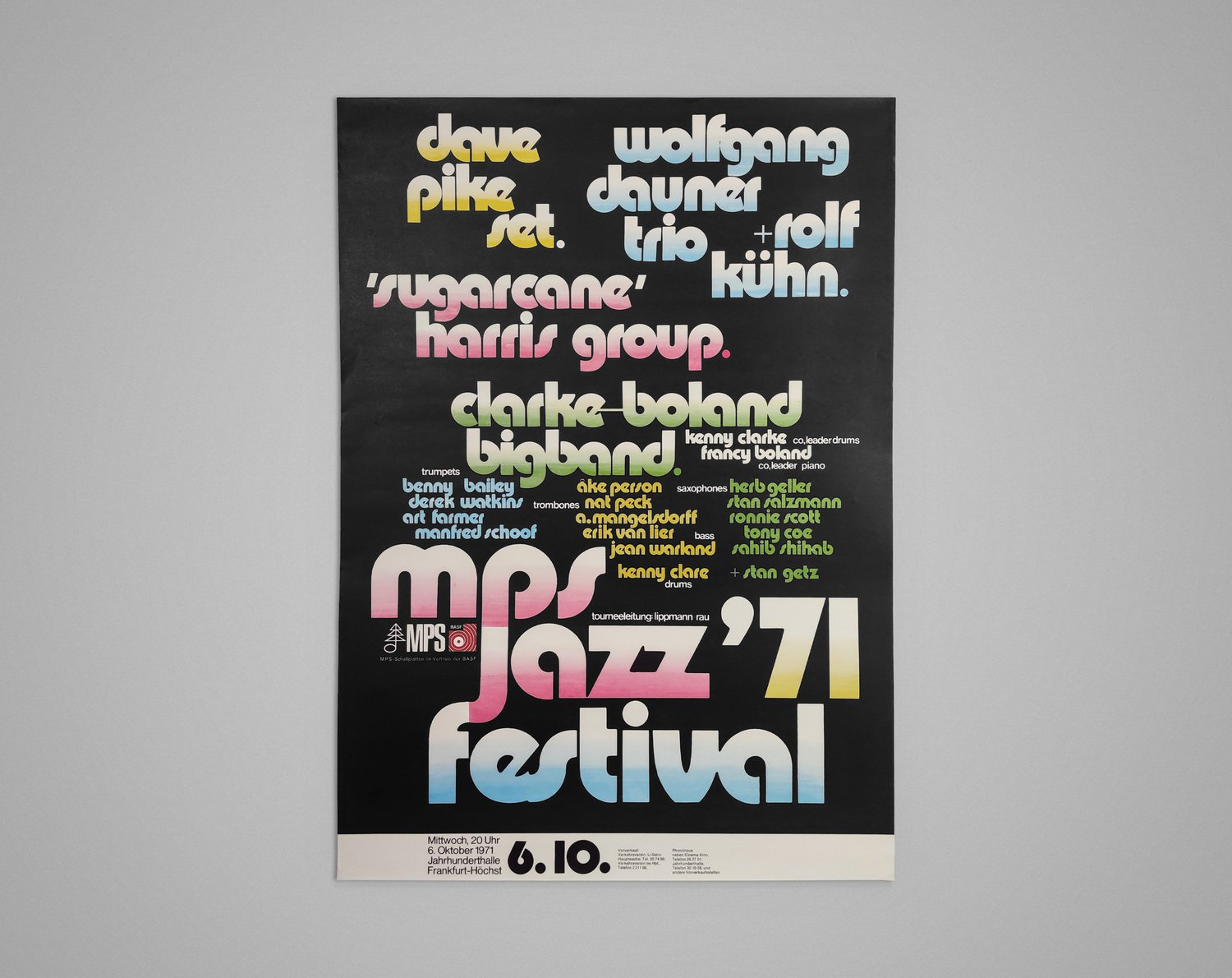 Vintage MPS Jazz Festival Music Poster, 1971 for sale at Pamono