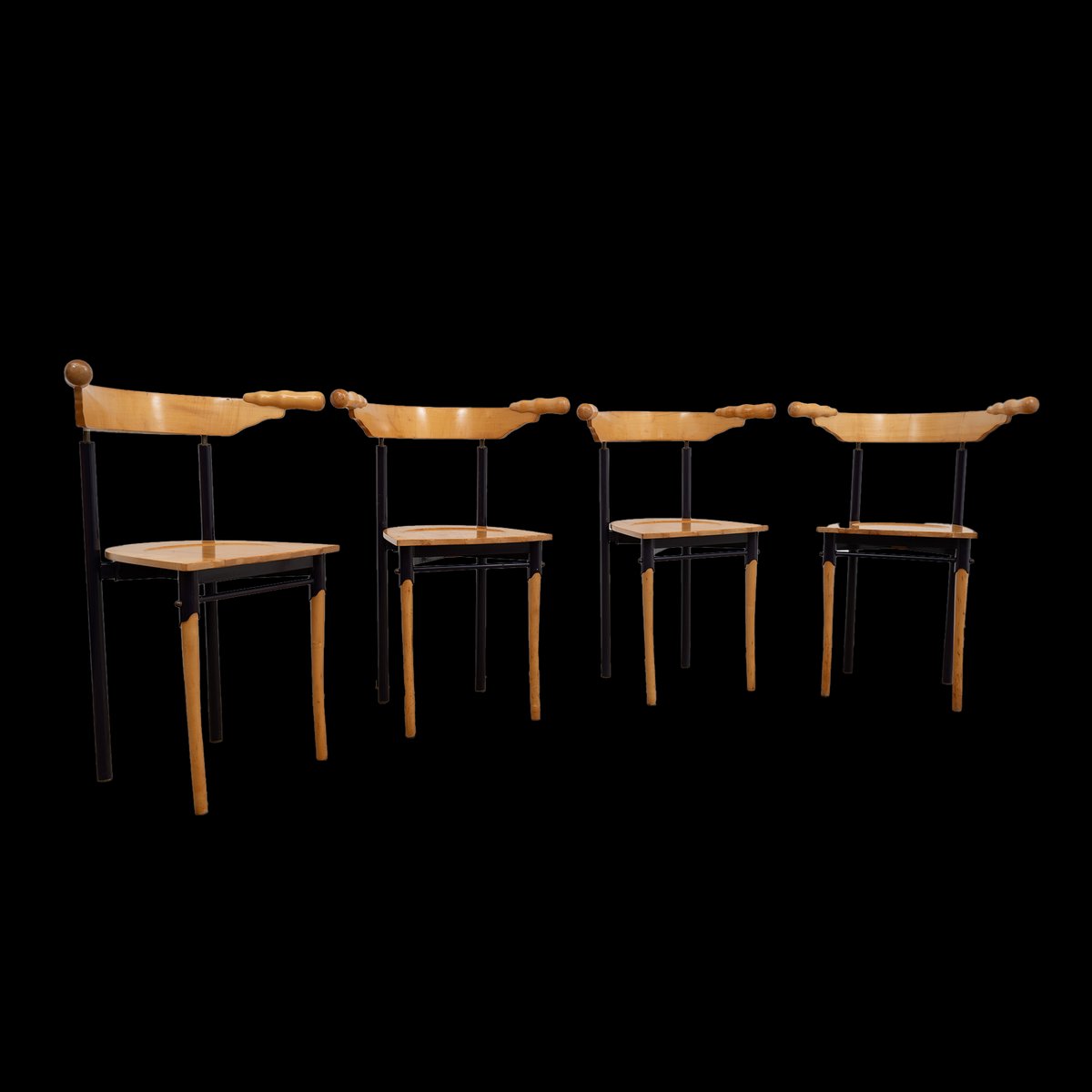 Jansky Chairs by Borek Sipek for Driade, 1980s, Set of 4 for sale at Pamono