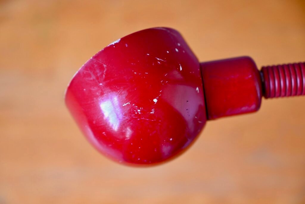 Vintage Snake Desk Lamp in Red, 1970s for sale at Pamono