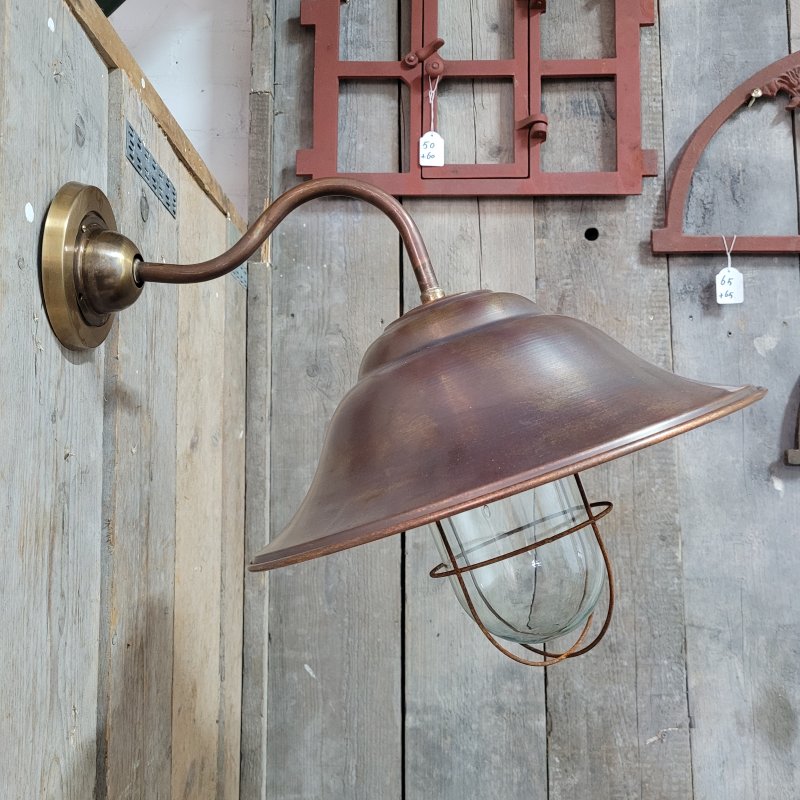 Large French Copper Classic Outdoor Barn Light for sale at Pamono