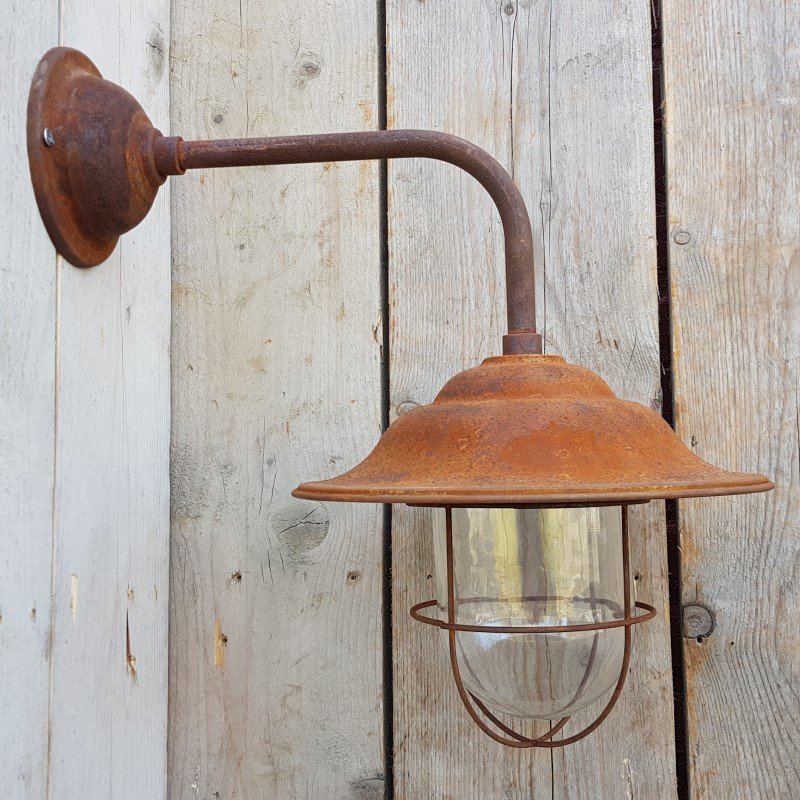 French Rusty Outdoor Barn Lamp Light for sale at Pamono