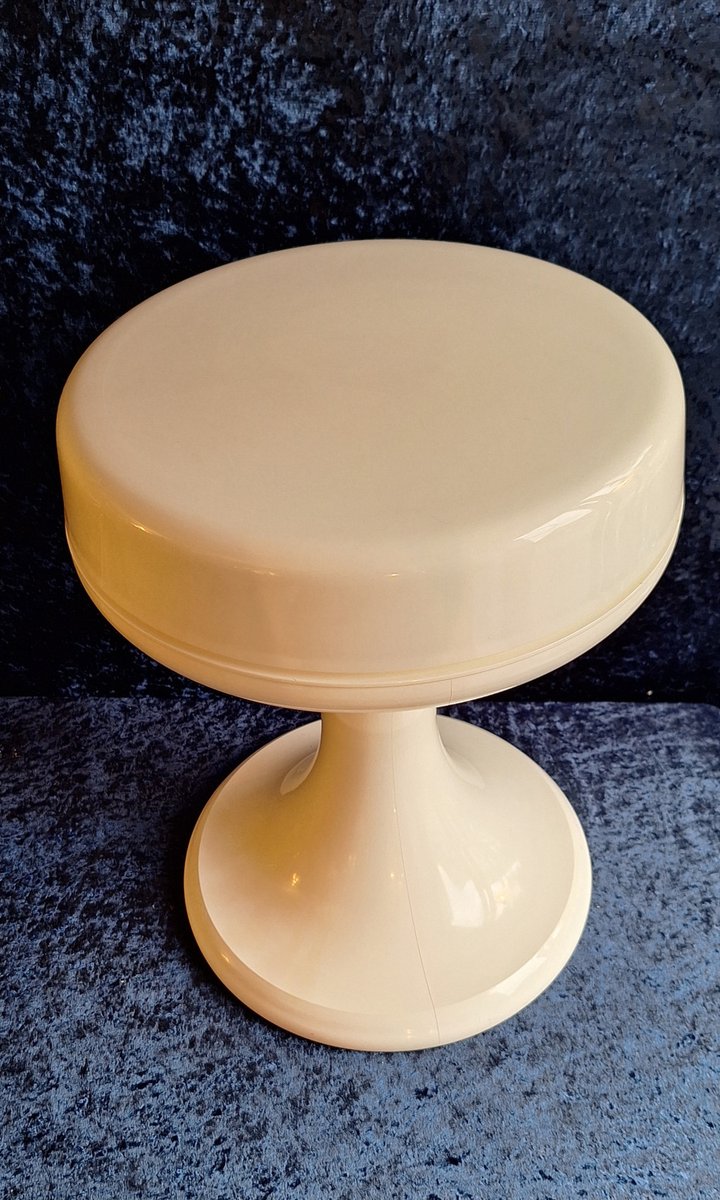 Vintage German Stool in Cream White Plastic from Emsa, 1970s for sale ...