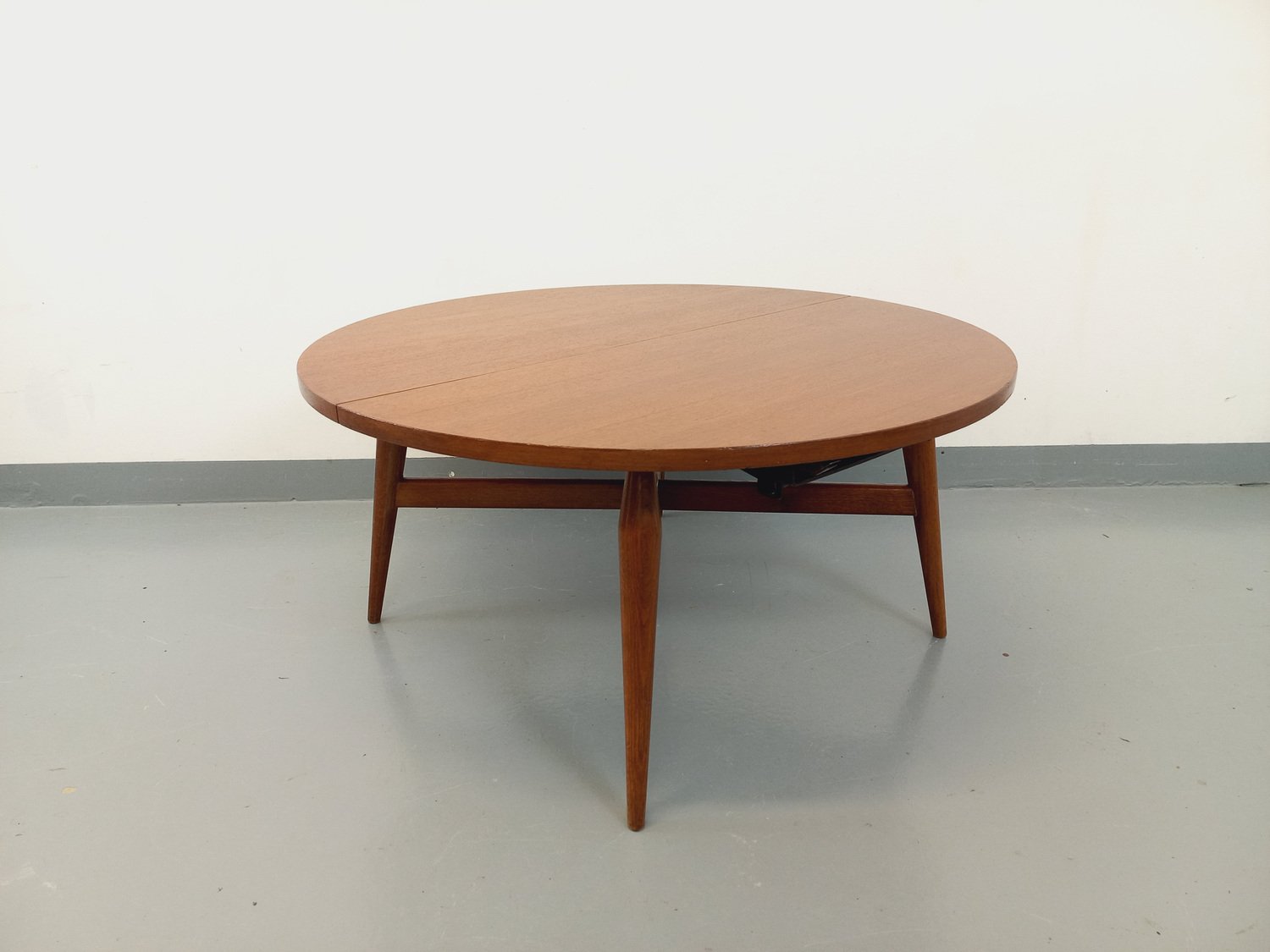 Large Vintage Scandinavian Round Coffee Table by Arne Vodder, 1960s for ...