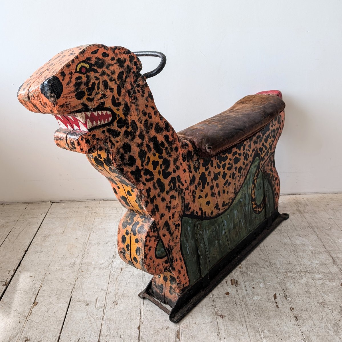 Vintage Fairground Carousel Painted Wood Leopard Orton & Spooner ...