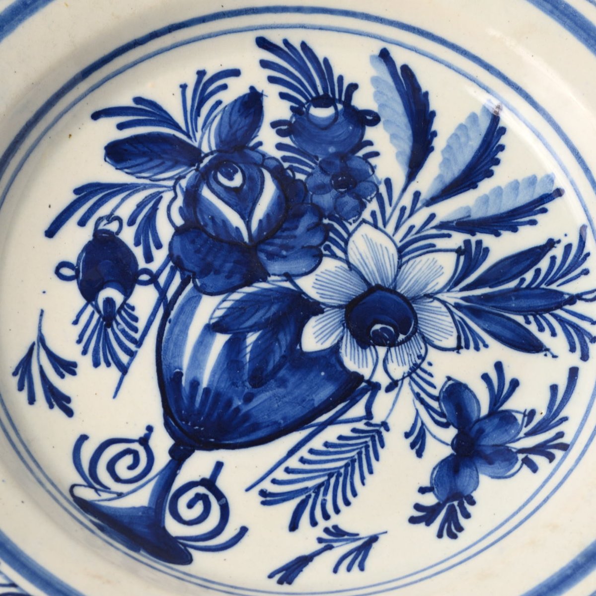 Antique Late 18th Century Dutch Delftware Plate, 1700s for sale at Pamono