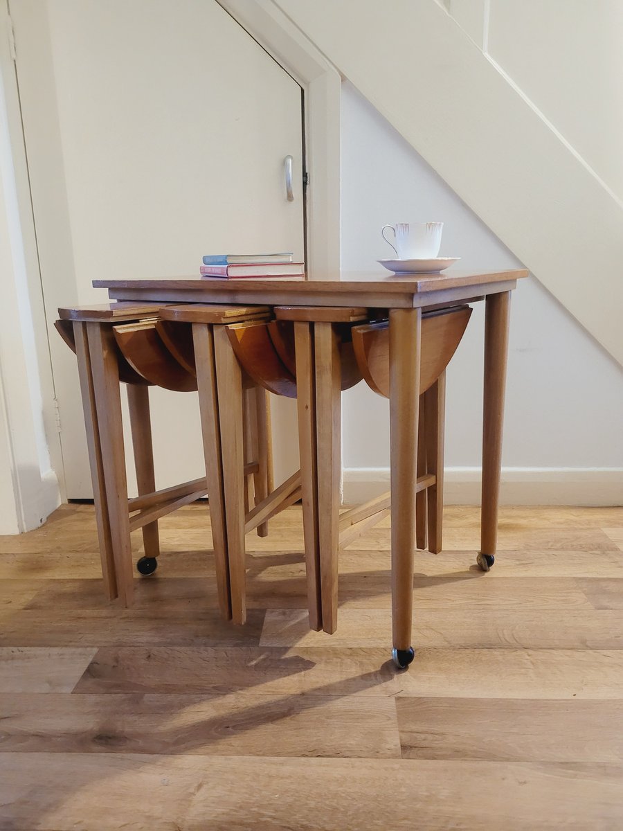 Mid-Century Danish Nesting Tables by Poul Hundevad, 1960s, Set of 4 for ...