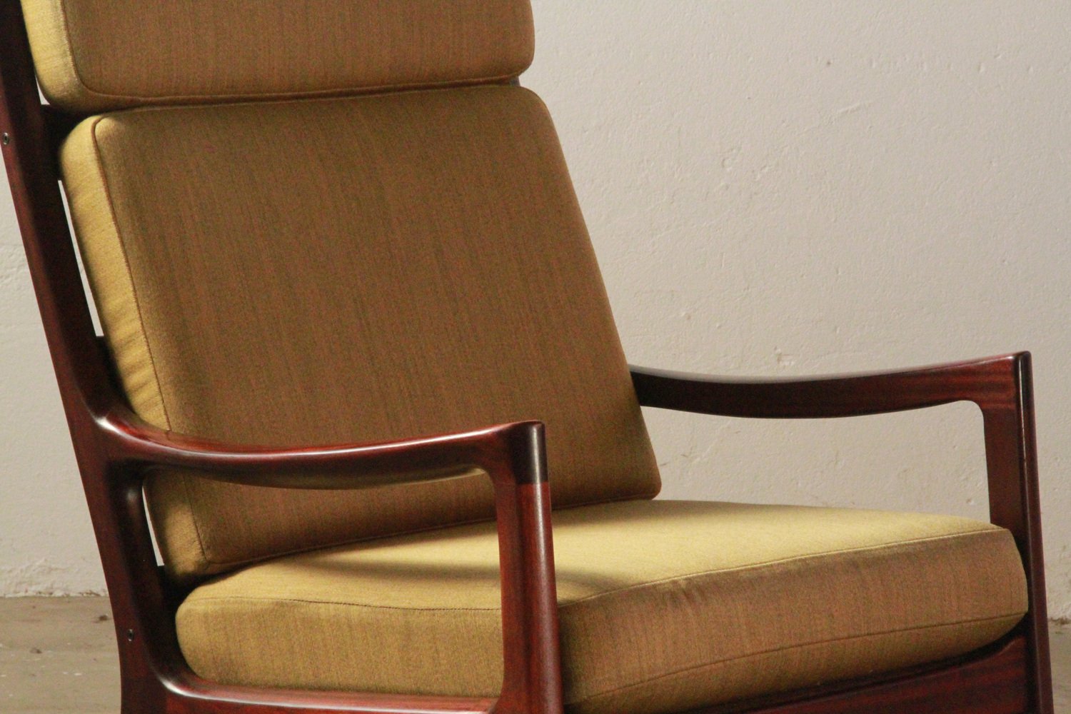 Mid-Century Senator High Back Lounge Chair by Ole Wanscher for Cado ...